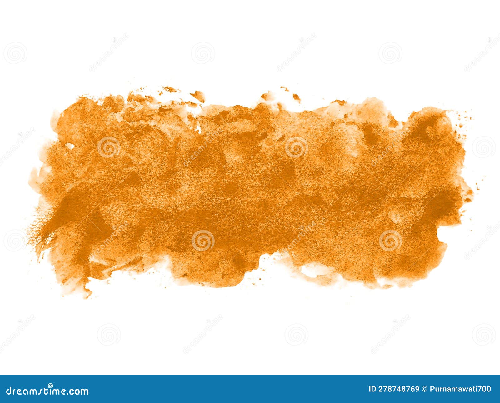 Orange Watercolor Scribble Texture. Abstract Watercolor on White ...