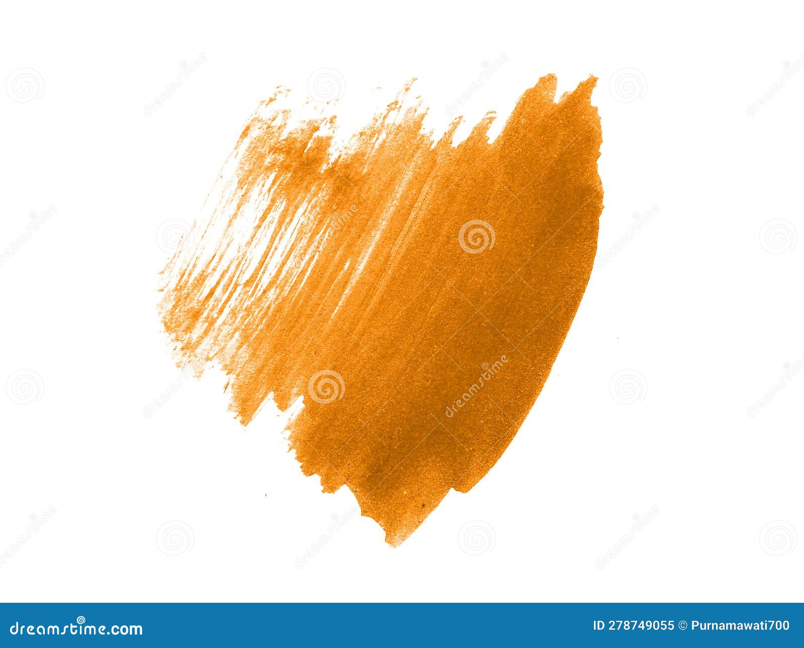 Orange Watercolor Scribble Texture. Abstract Watercolor on White ...