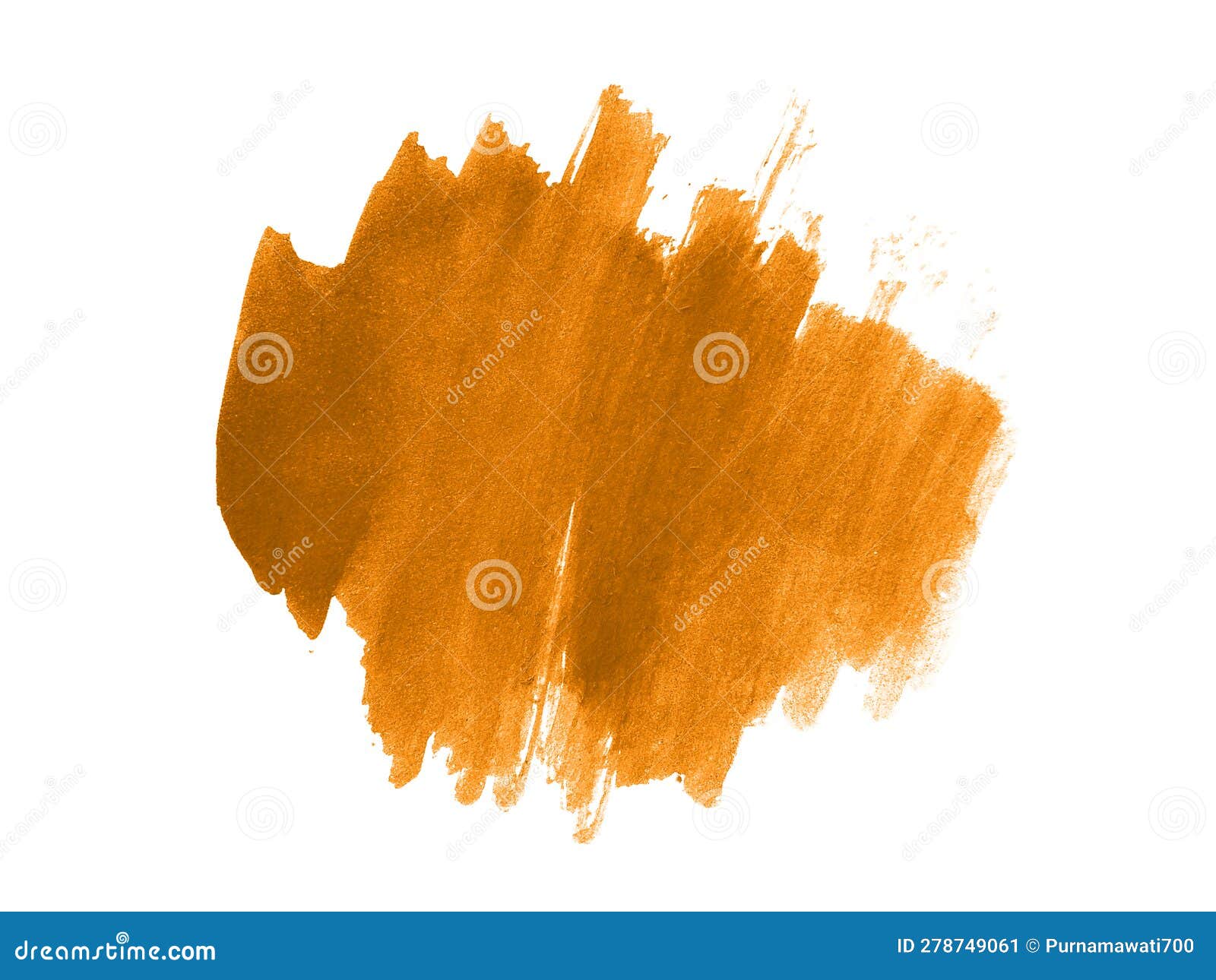 Orange Watercolor Scribble Texture. Abstract Watercolor on White ...