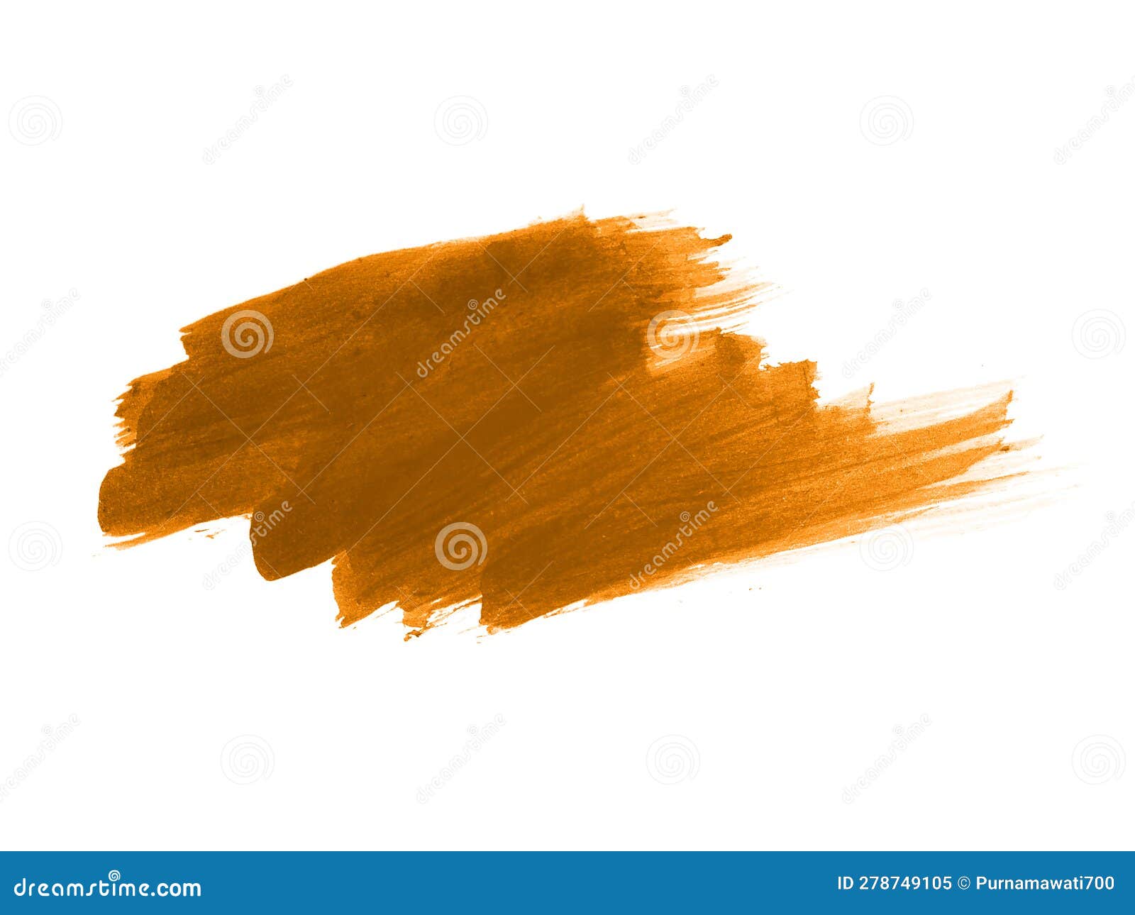 Orange Watercolor Scribble Texture. Abstract Watercolor on White ...