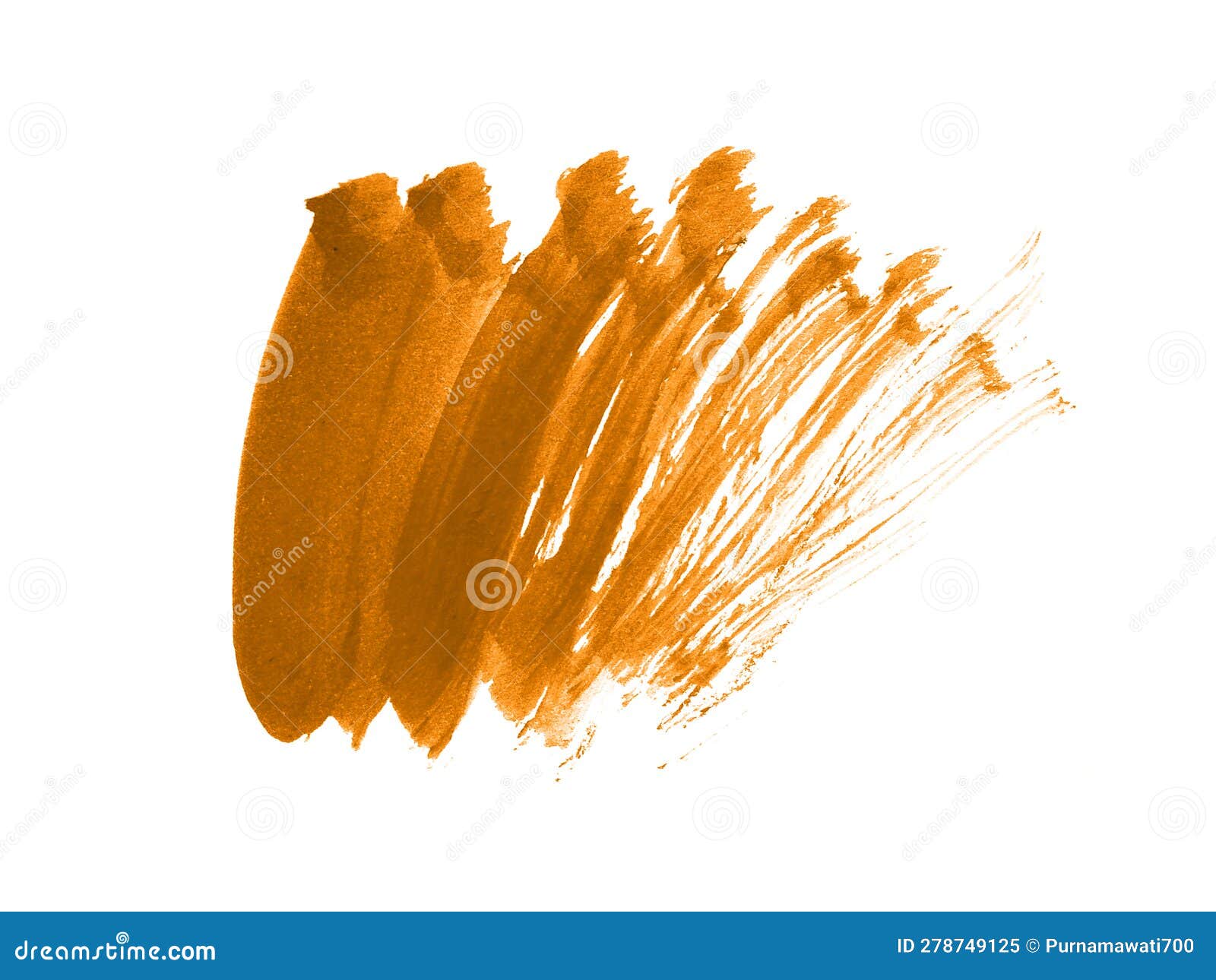 Orange Watercolor Scribble Texture. Abstract Watercolor on White ...