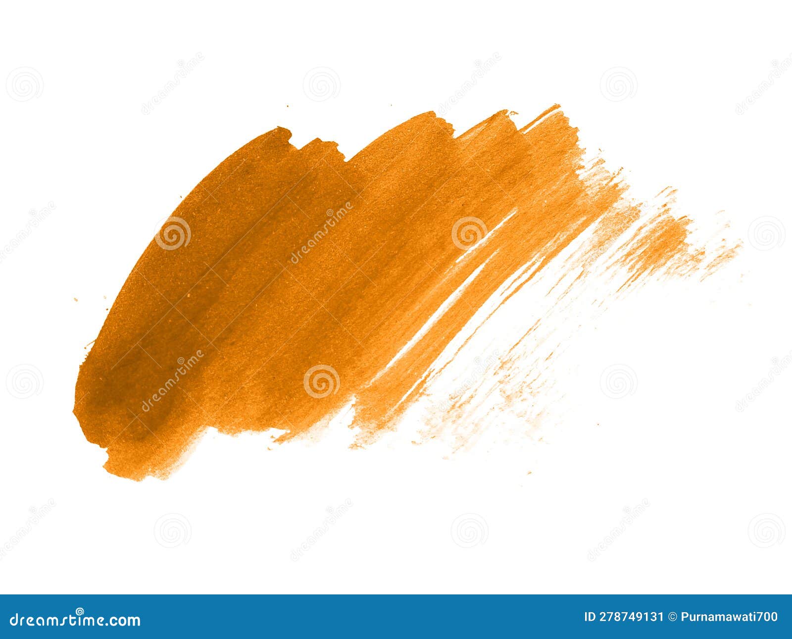 Orange Watercolor Scribble Texture. Abstract Watercolor on White ...