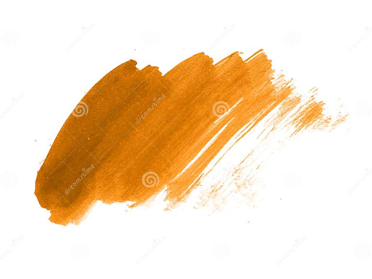 Orange Watercolor Scribble Texture. Abstract Watercolor on White ...