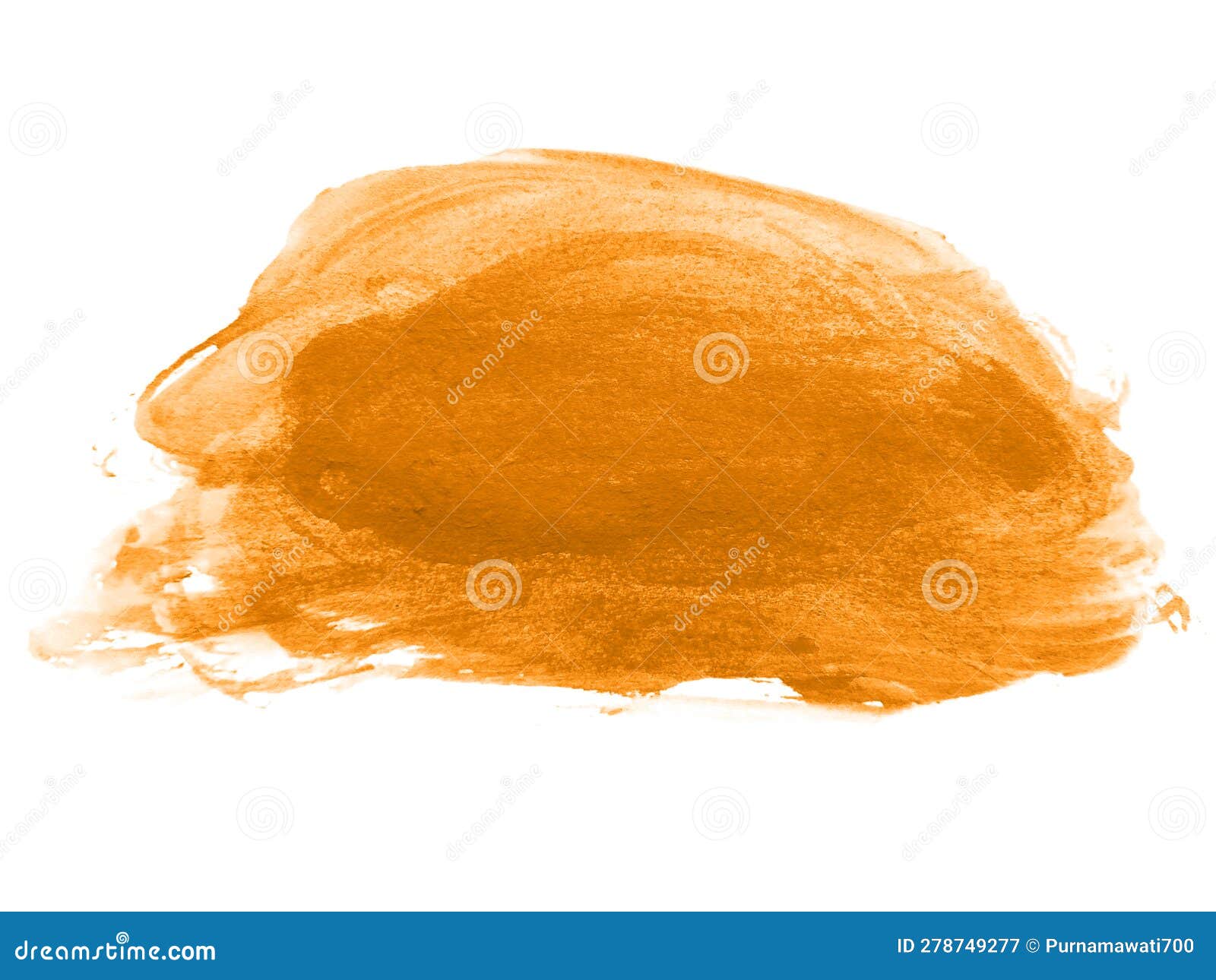 Orange Watercolor Scribble Texture. Abstract Watercolor on White ...