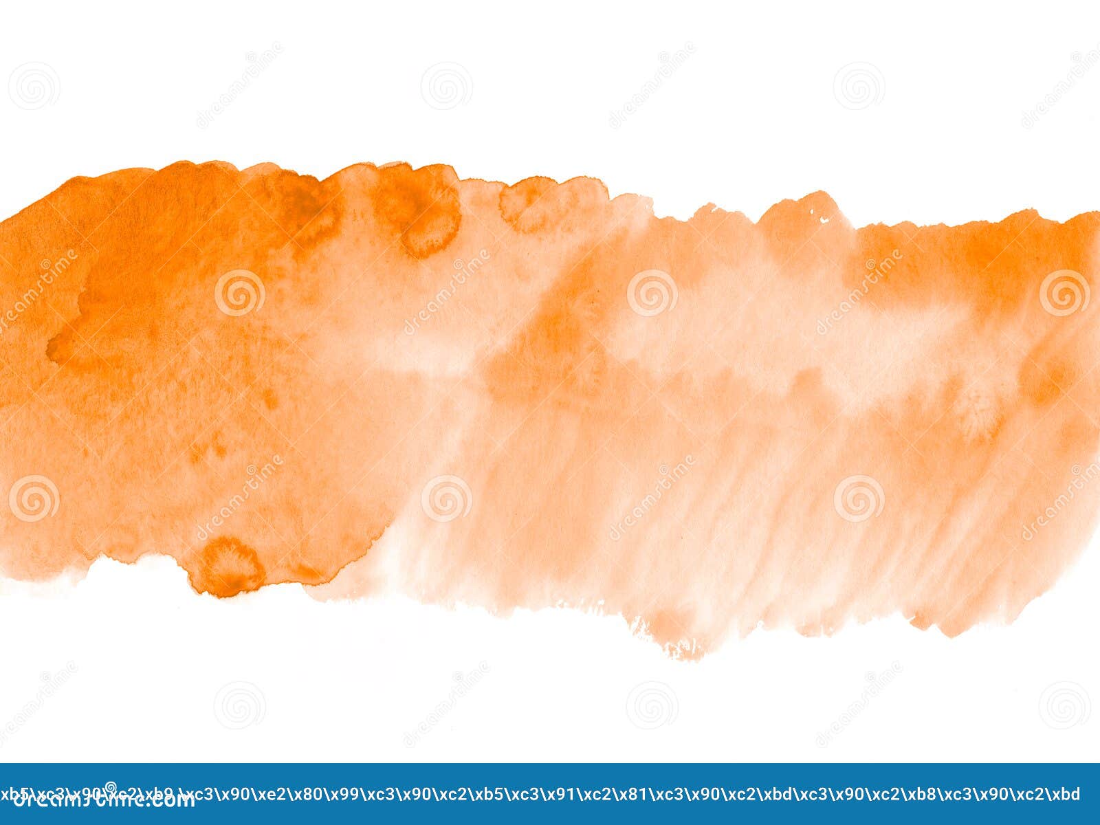 Orange Watercolor Strip Background Stock Image - Image of drawing ...