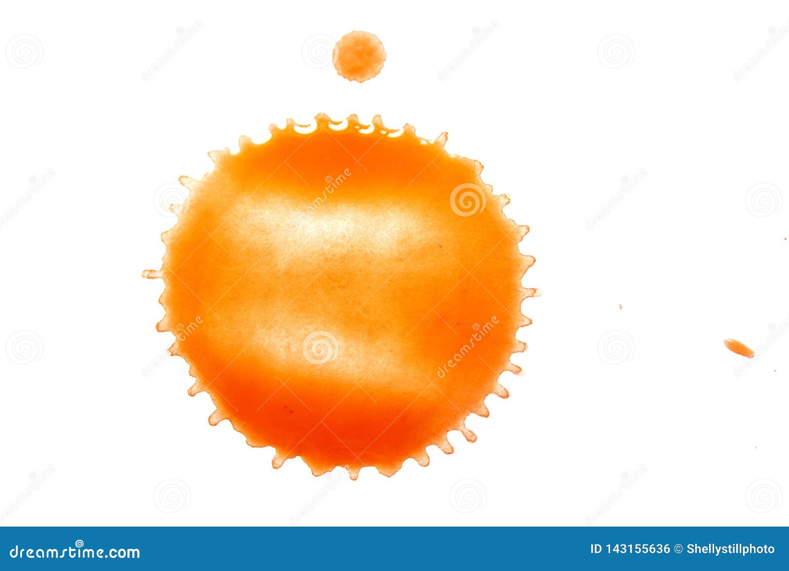 Orange Watercolour Paint Splatters and Spots for Background Stock Photo ...