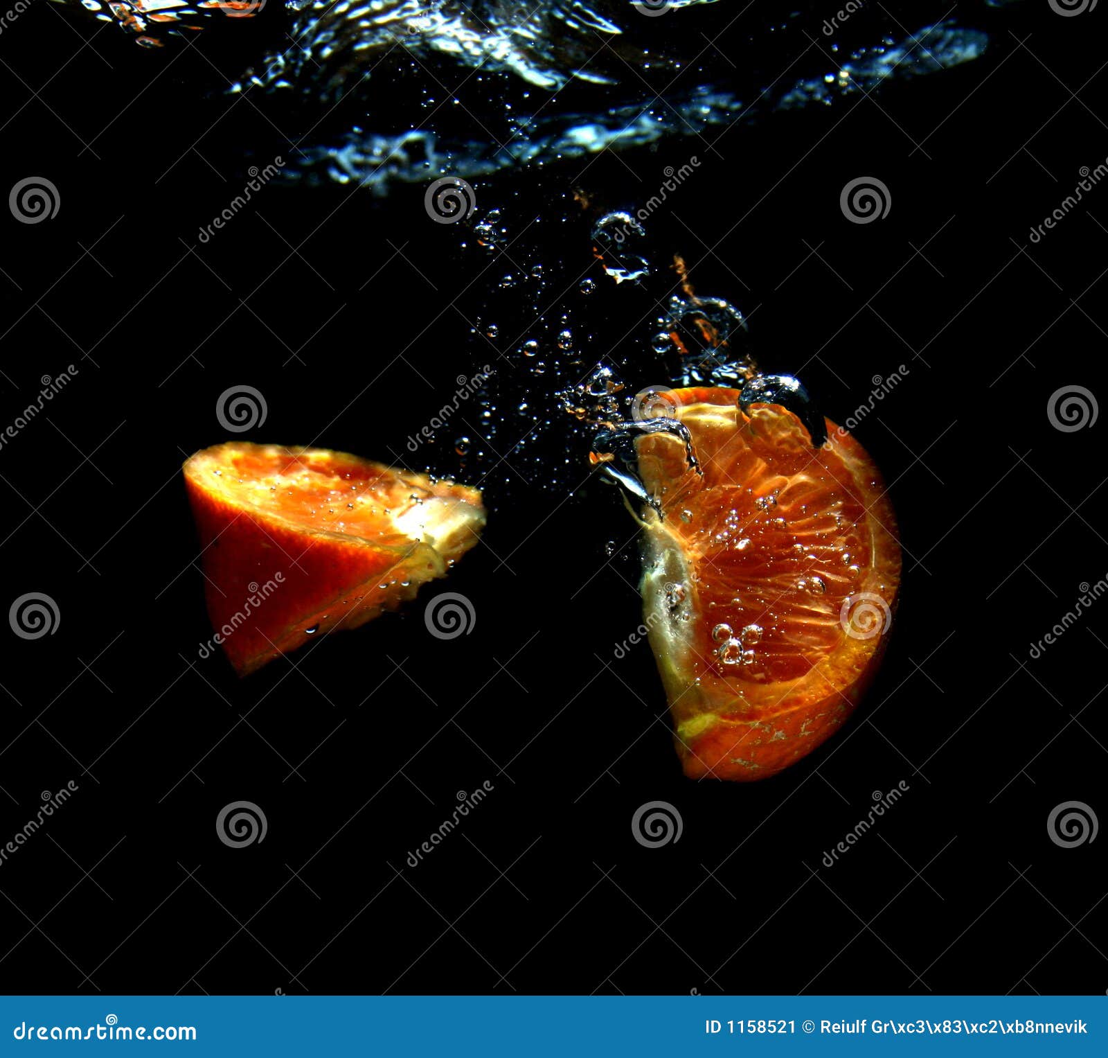 Orange in waterfall stock illustration. Illustration of clear - 1158521
