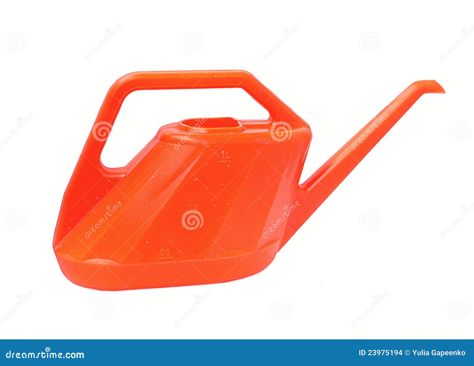 Orange Watering Can Isolated on White Background. Stock Photo - Image ...