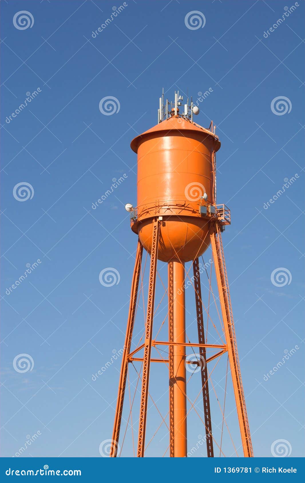 Orange Watertower stock image. Image of landmark, space - 1369781