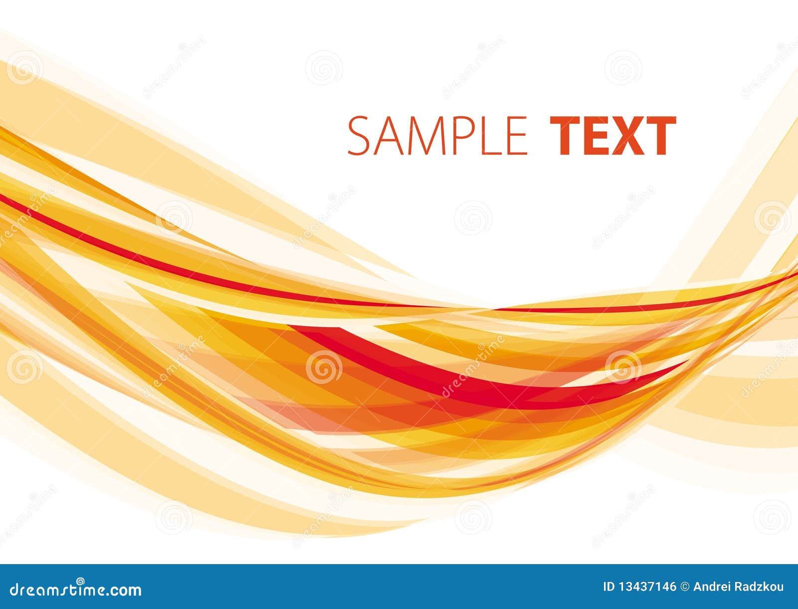 Orange wave stock vector. Illustration of yellow, pattern - 13437146
