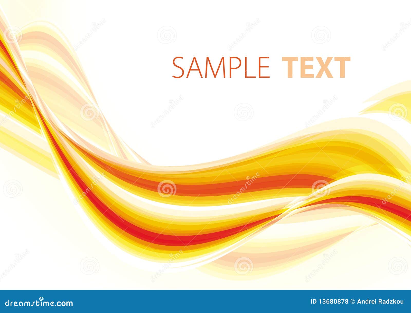 Orange wave stock vector. Illustration of graphic, template - 13680878