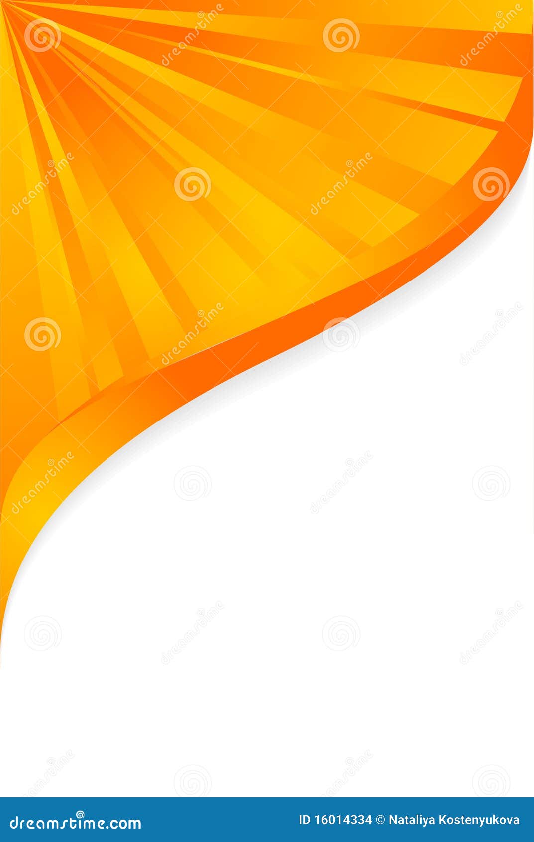 Orange wave stock vector. Illustration of decoration - 16014334