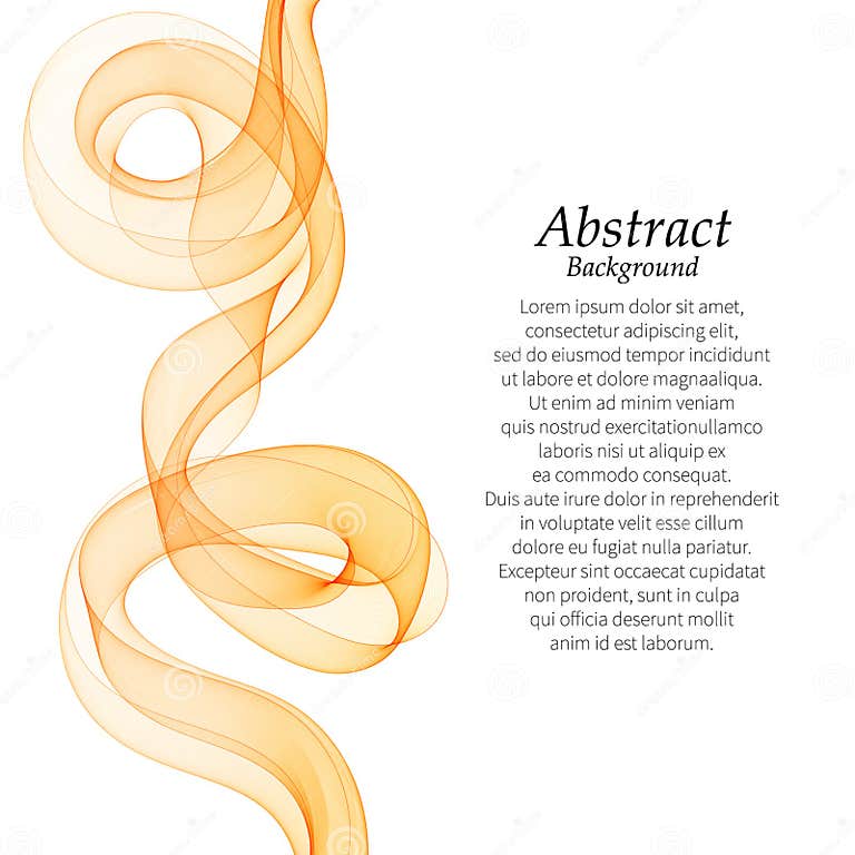 Orange Wave. Abstract Vector Background. Vector Illustration Eps 10 ...