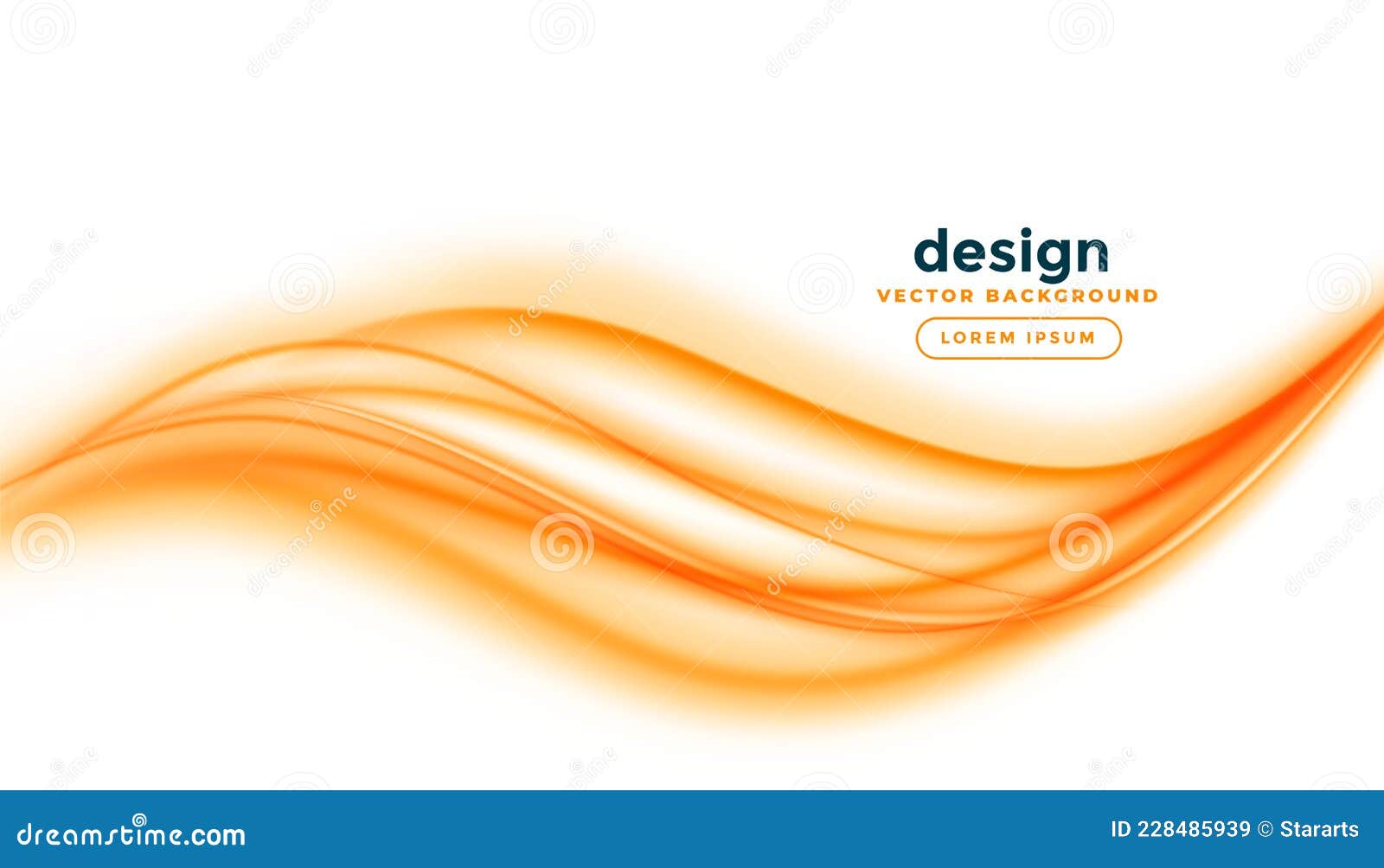 Orange Wave Line Streak on White Background Stock Vector - Illustration ...