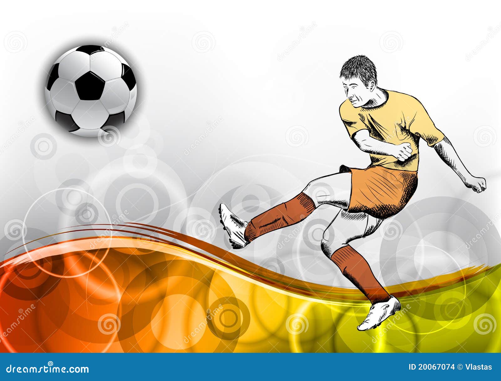 Orange wave soccer stock vector. Illustration of pattern - 20067074