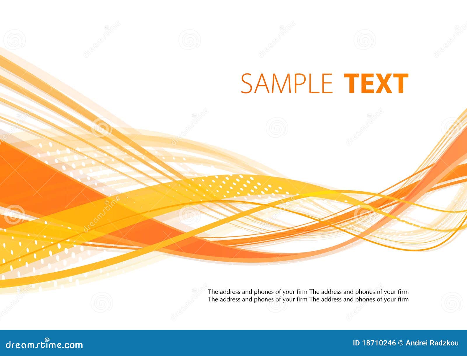 Orange waves stock vector. Illustration of template, style - 18710246