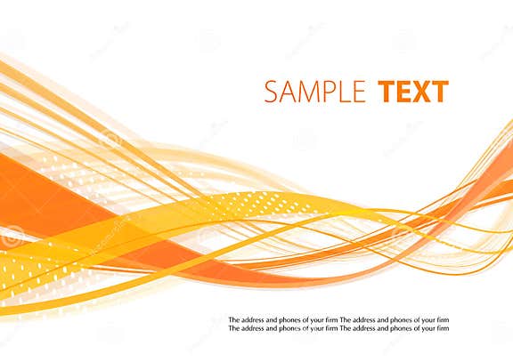 Orange waves stock vector. Illustration of template, style - 18710246