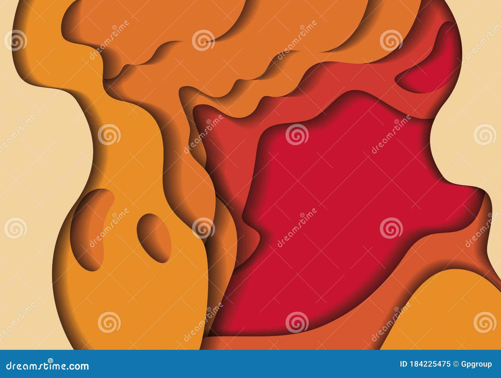 Orange Waves Background Vector Design Stock Vector - Illustration of ...