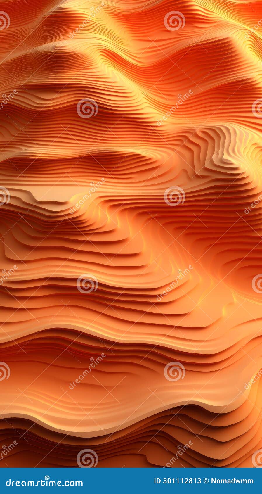 Orange Waves. the Operation of the Milling Machine Stock Image - Image ...