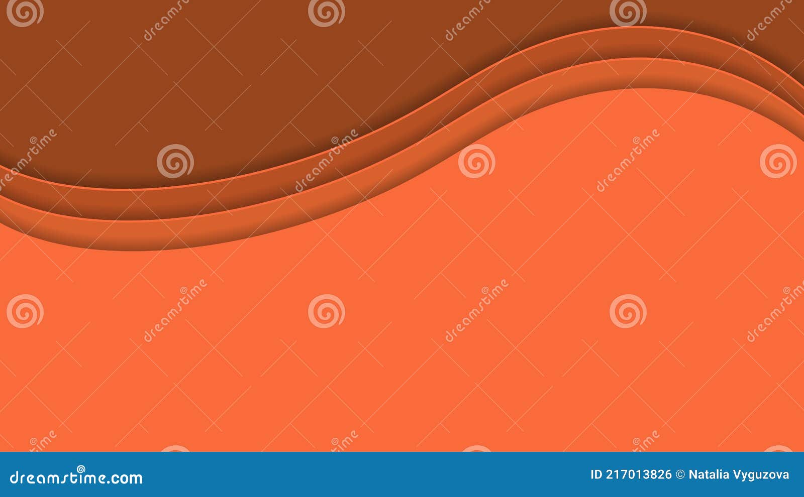 Orange Wavy Background in the Form of Layers Stock Vector ...