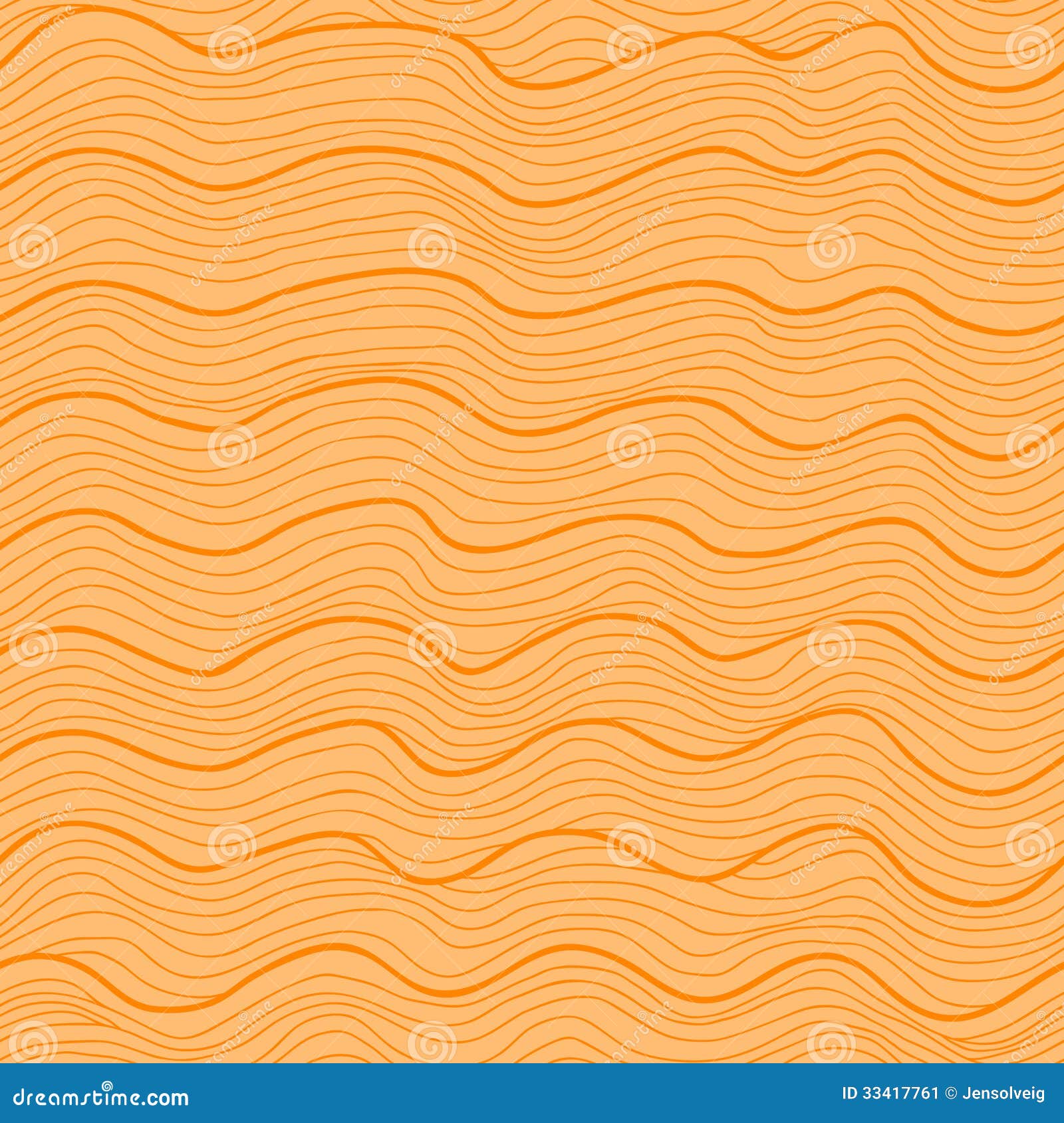 Orange Wavy Seamless Pattern Stock Vector - Illustration of arboreous ...