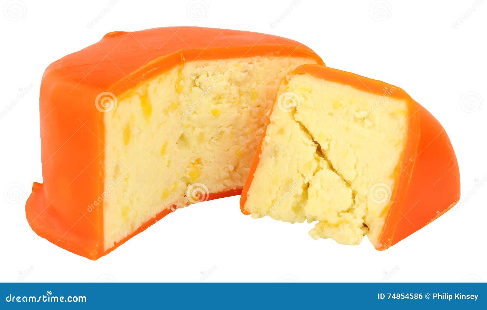 Orange Wax Covered Mango and Ginger Stilton Cheese Stock Photo - Image ...