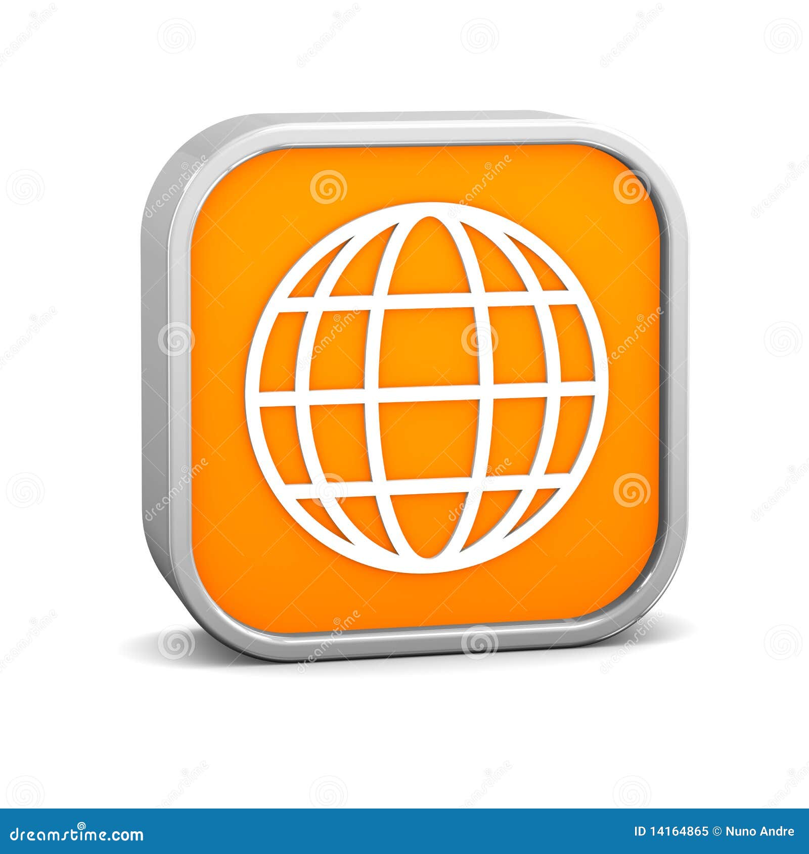 Orange Web Sign stock illustration. Illustration of globe - 14164865