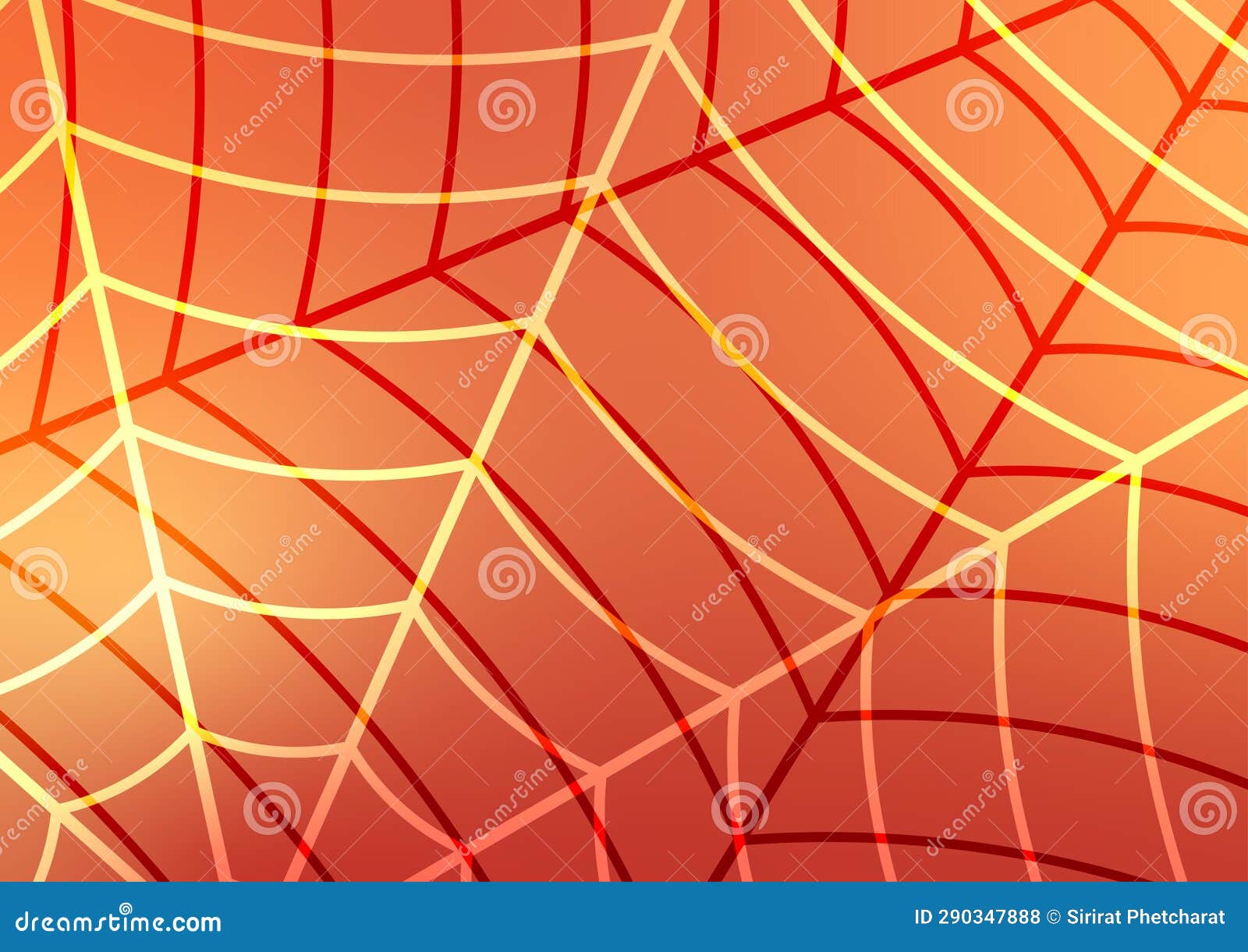 Orange Web Spider Line Abstract Geometric Connection Network Background ...