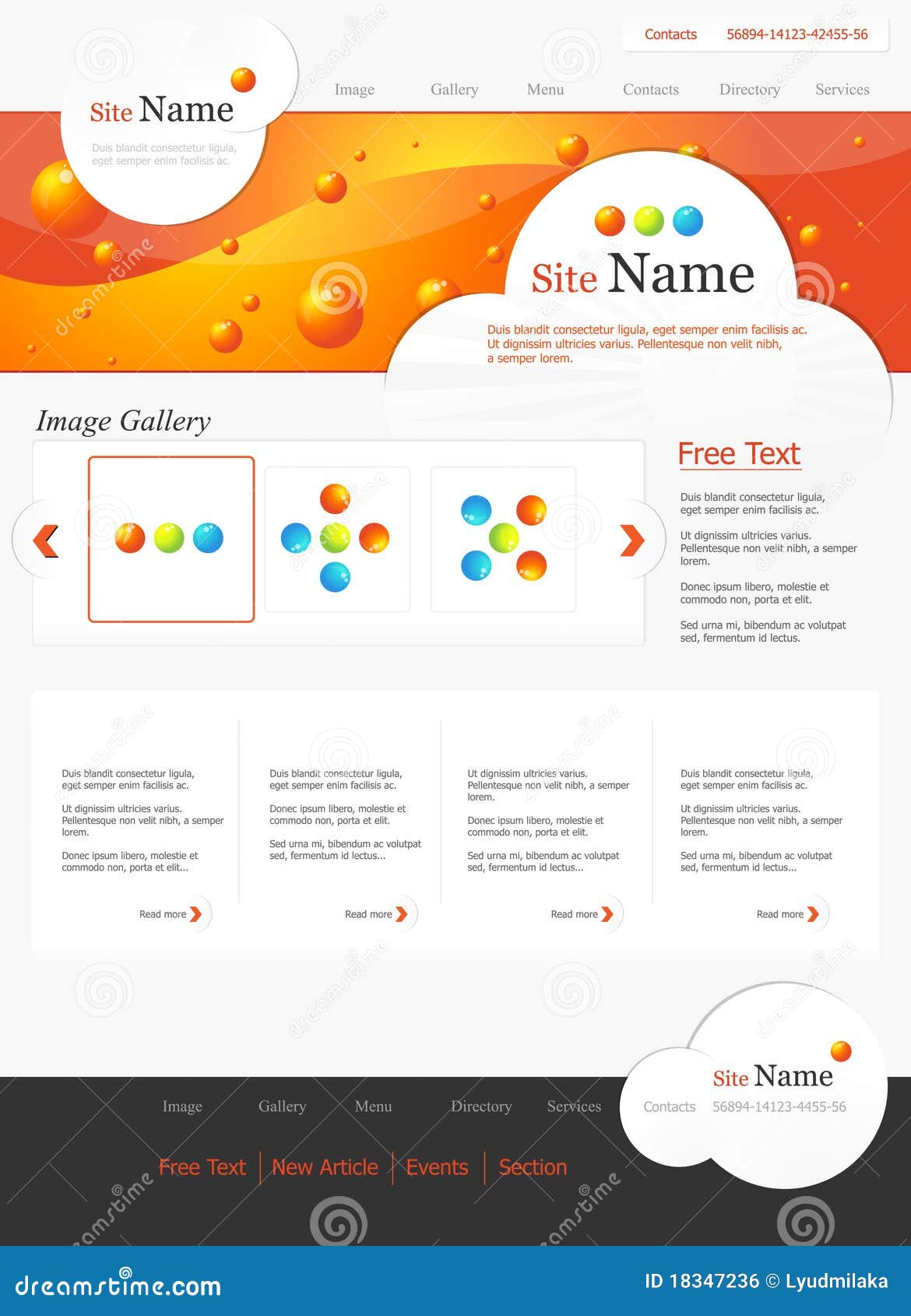 Orange website stock vector. Illustration of bokeh, network - 18347236