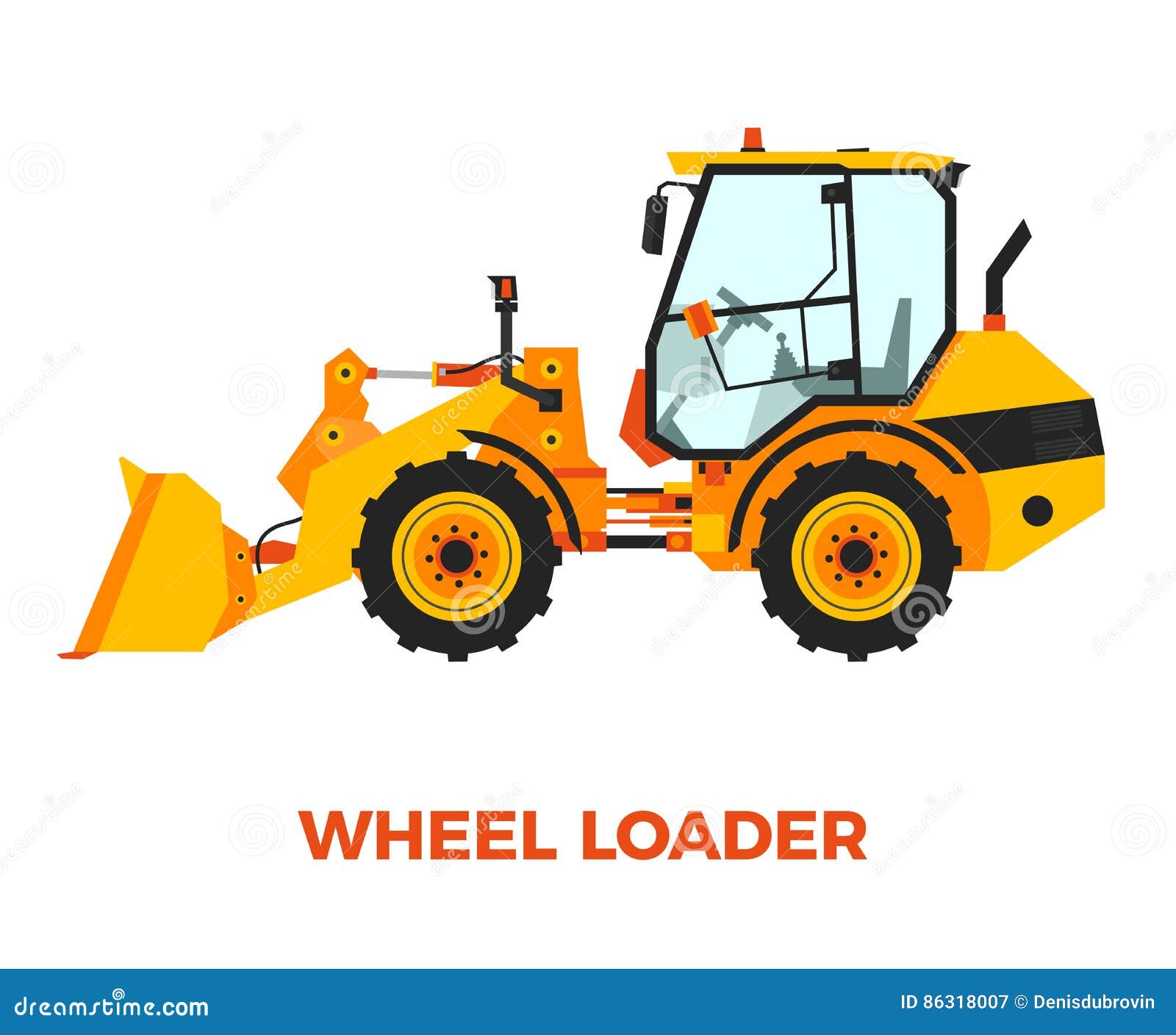 Wheel Loader Blueprints Cartoon Vector | CartoonDealer.com #226889987