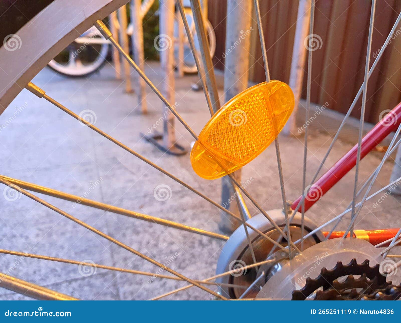 Orange wheel Reflector stock image. Image of orange - 265251119