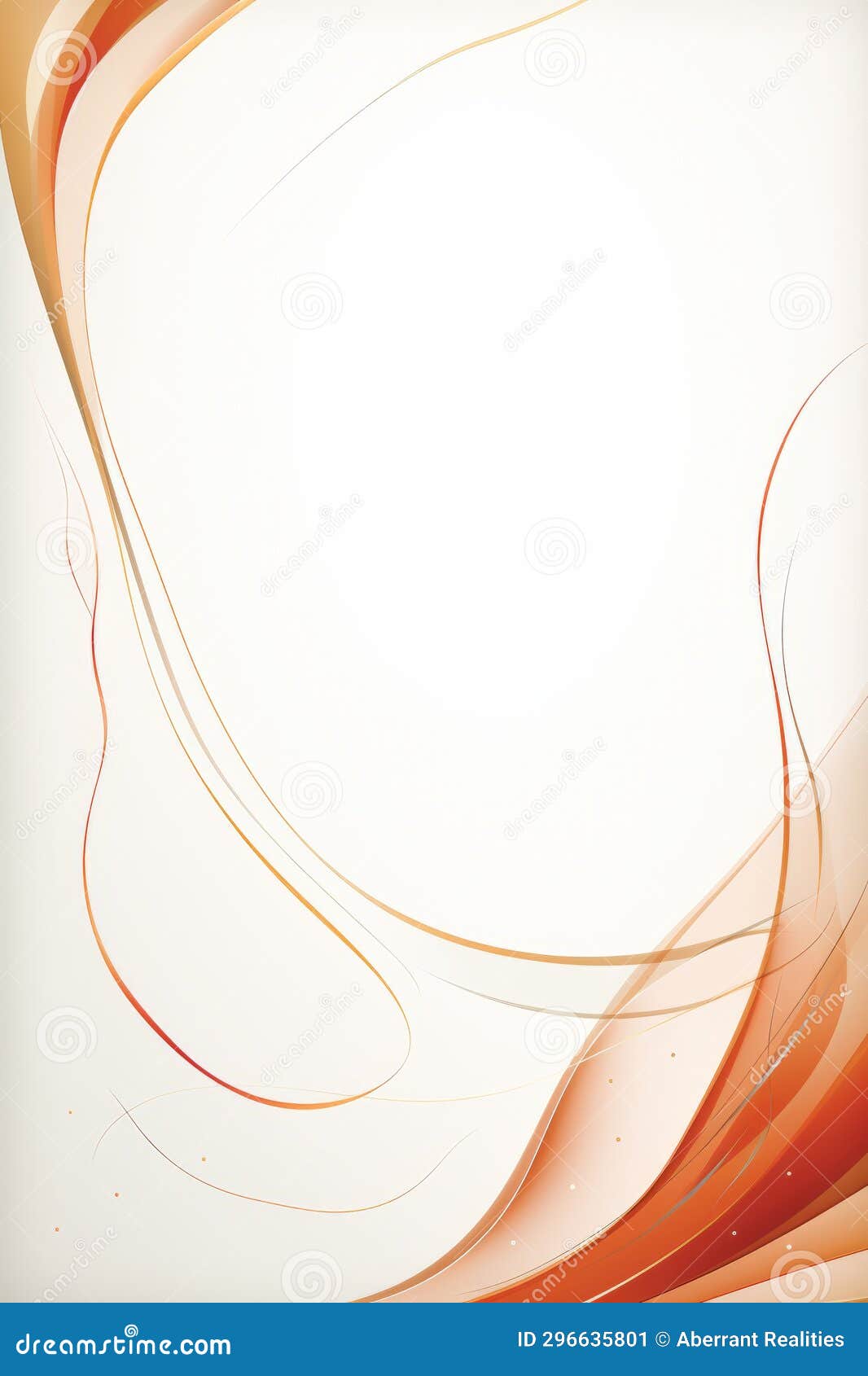 An Orange and White Background with an Abstract Design Stock ...