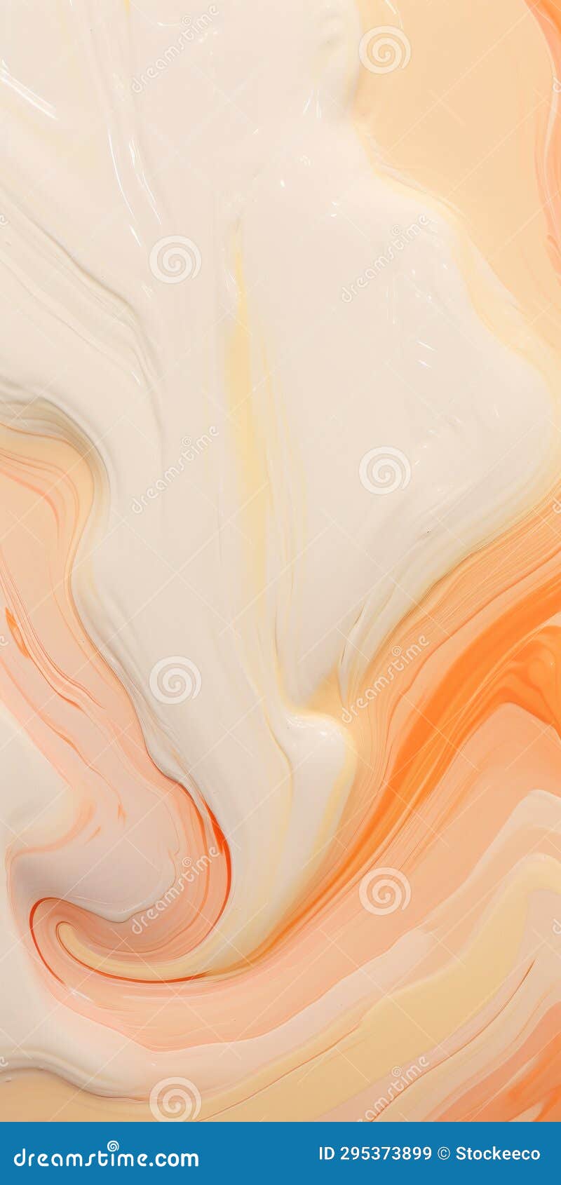 Abstract Cream and Cream Painting with Fluid Gestures Stock ...