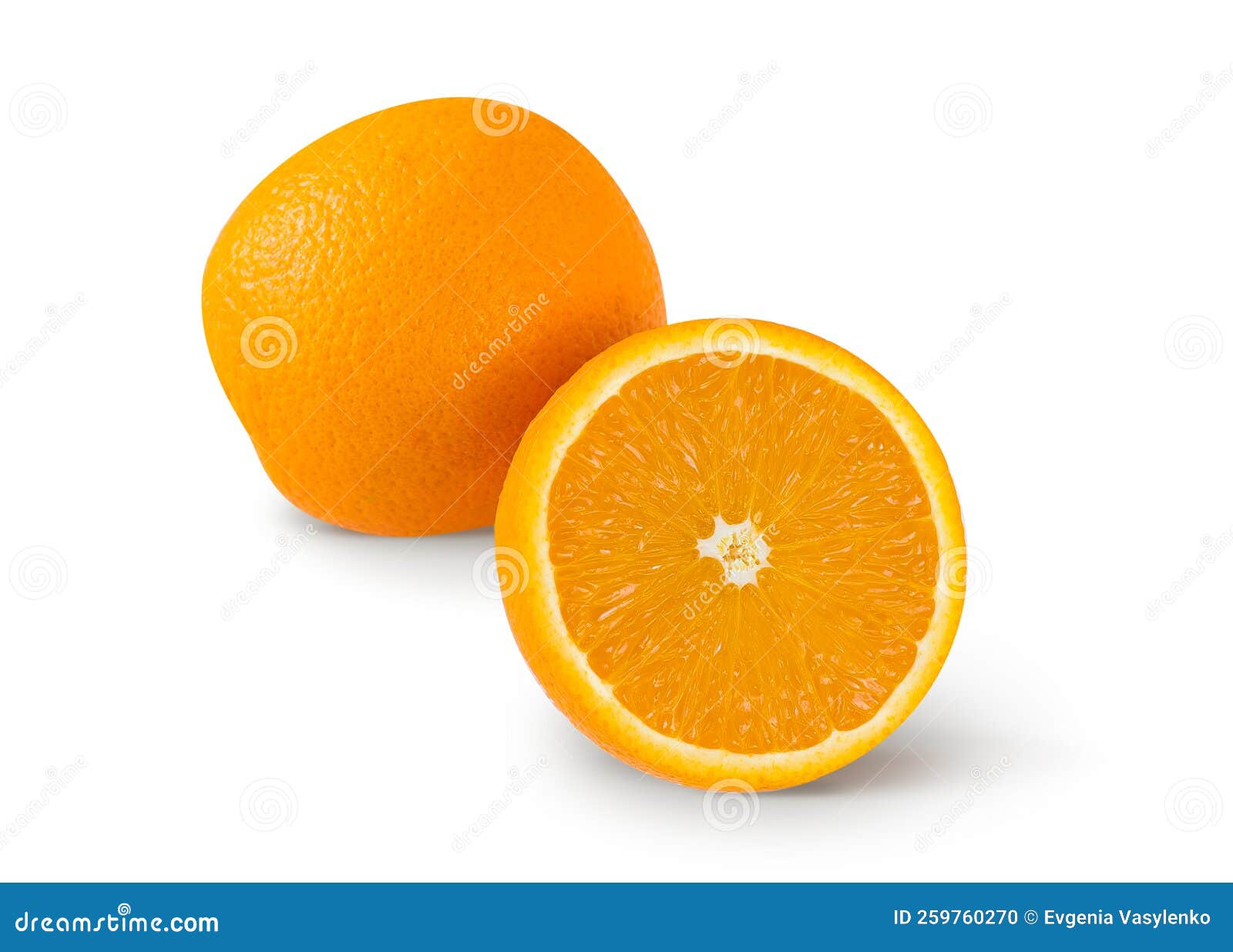 Orange on White Background. Orange Slice Stock Photo - Image of healthy ...