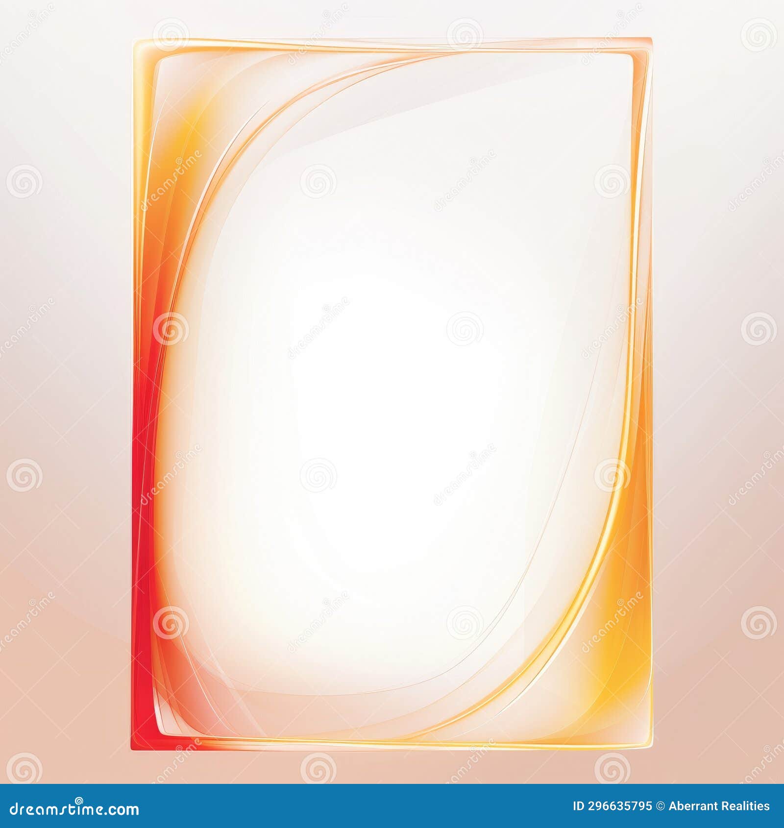 An Orange and White Background with a Square Frame Stock Illustration ...
