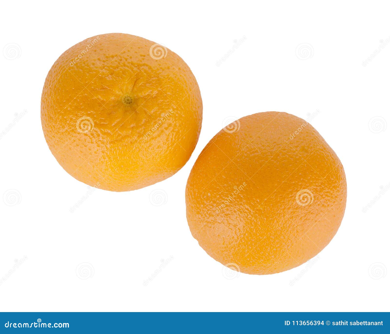 Orange on White Background, Top View Stock Photo - Image of leaf ...