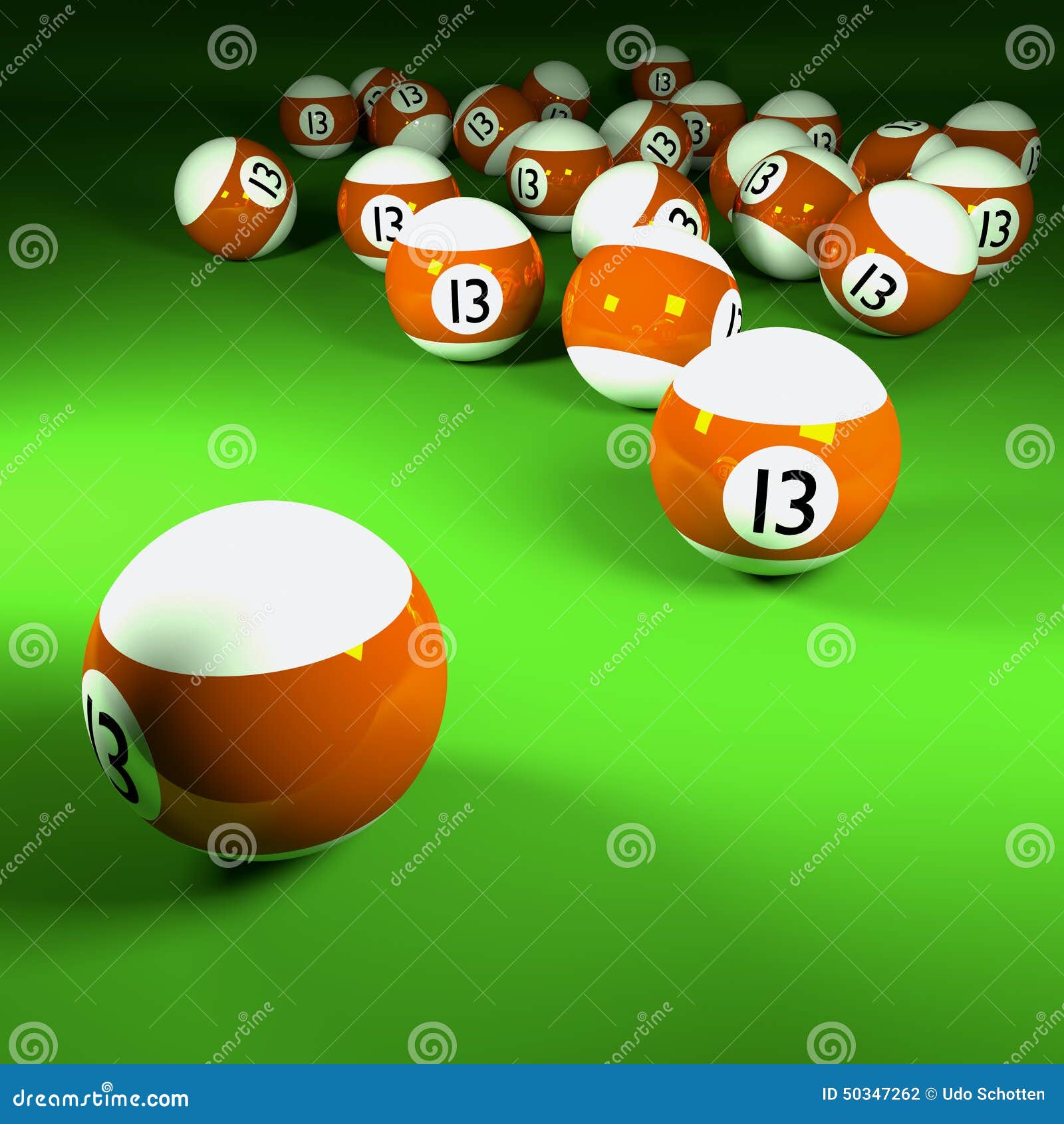 Number Thirteen On White Background. Isolated 3D Illustration Royalty ...