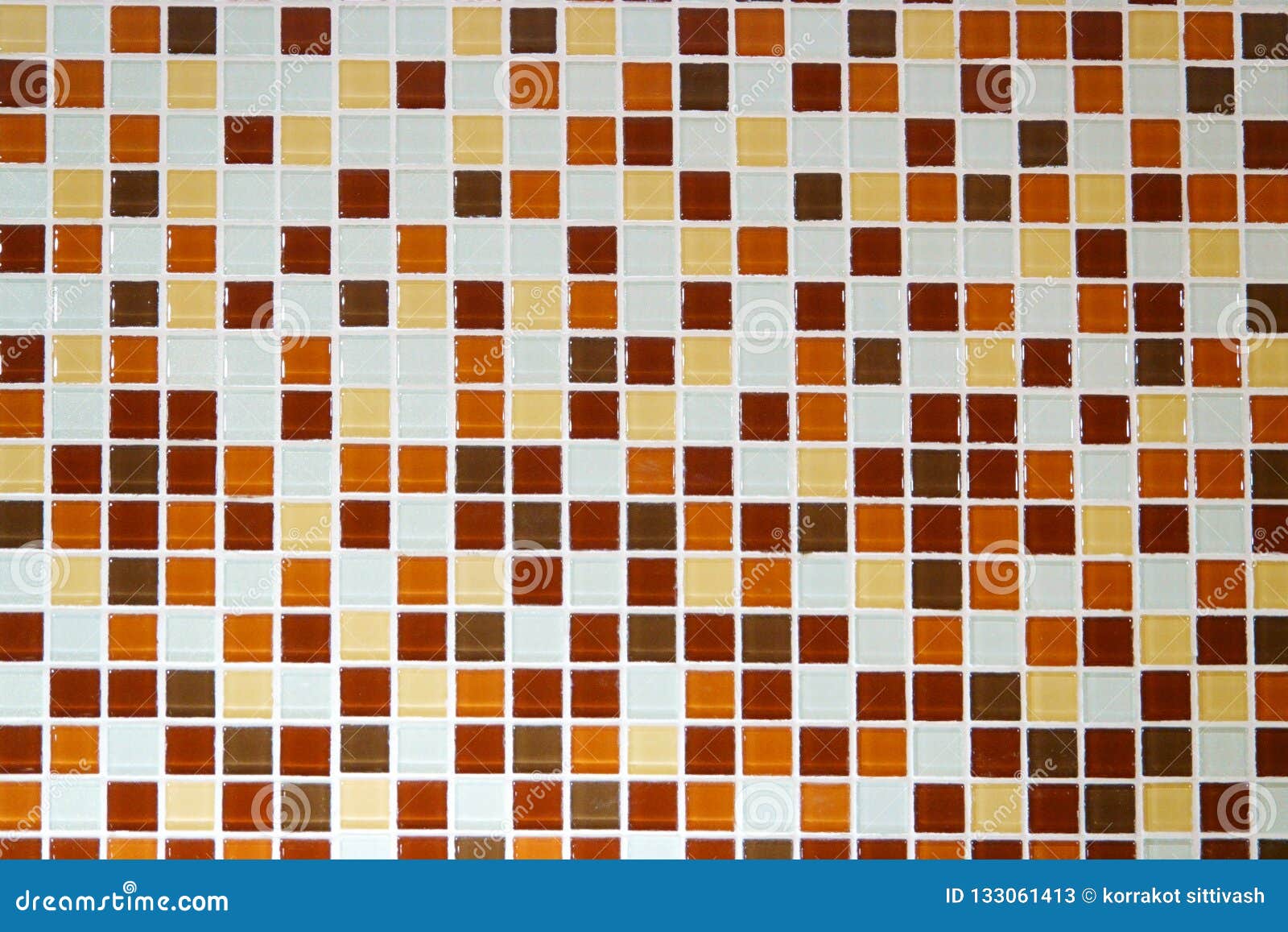 Orange White Brown Mosaic Tiles,pattern Seamless for Decoration Stock ...