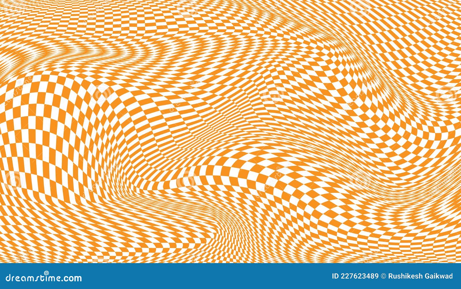 Orange and White Distorted Checkered Background Stock Vector ...