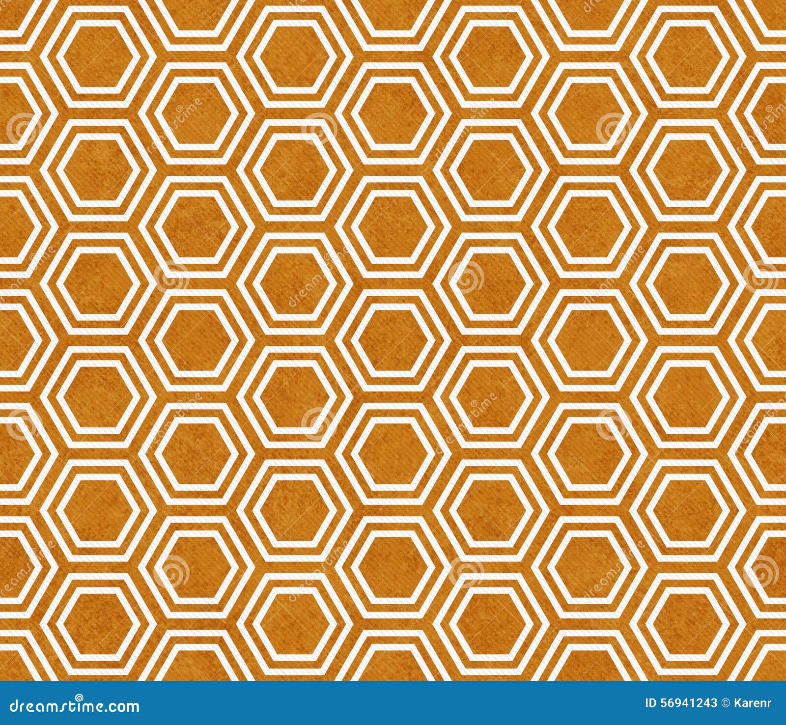 Orange and White Hexagon Tile Pattern Repeat Background Stock Image ...