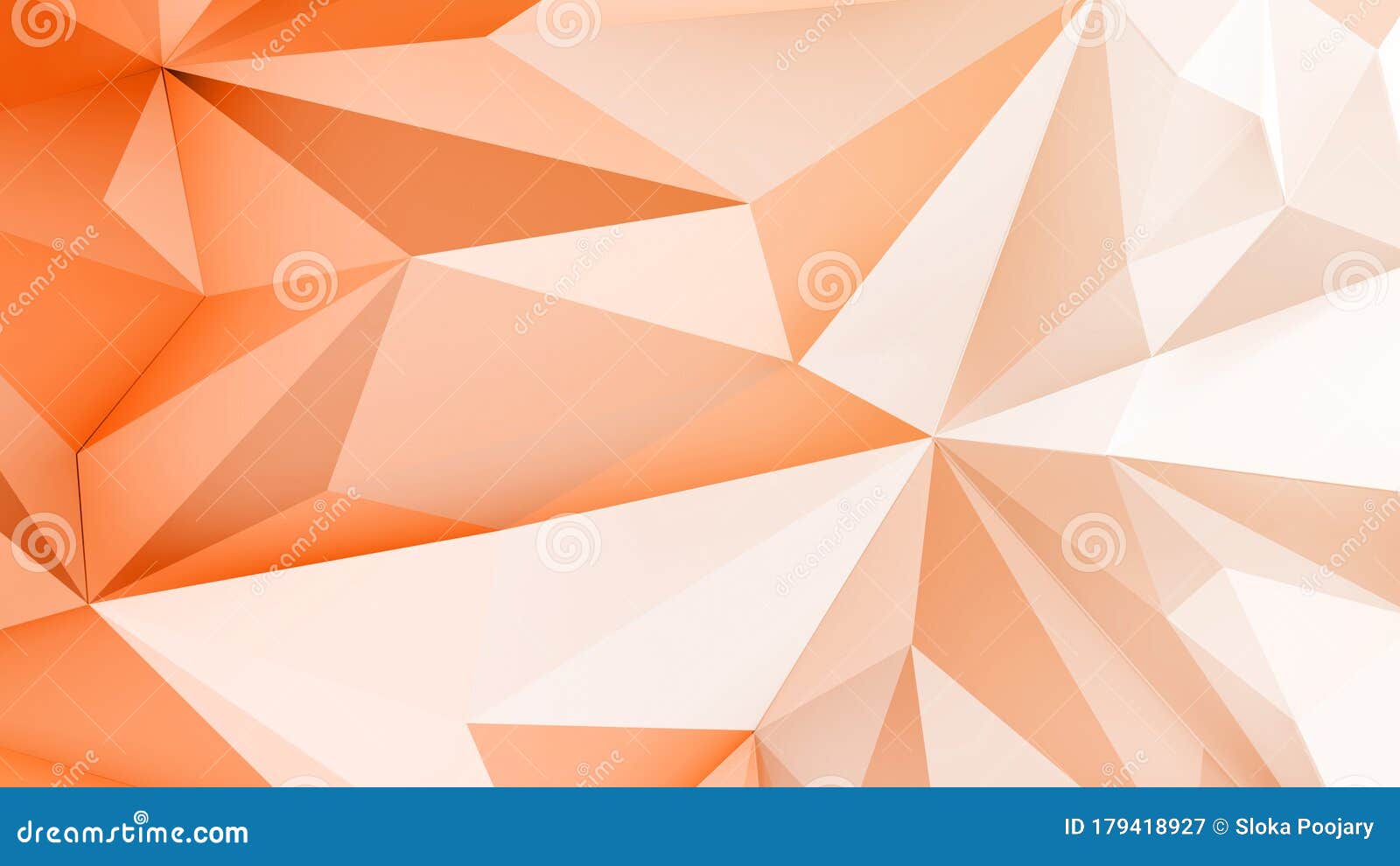 Orange and White Low Poly Background ,3d Cubes ,bright Shiny Background ...