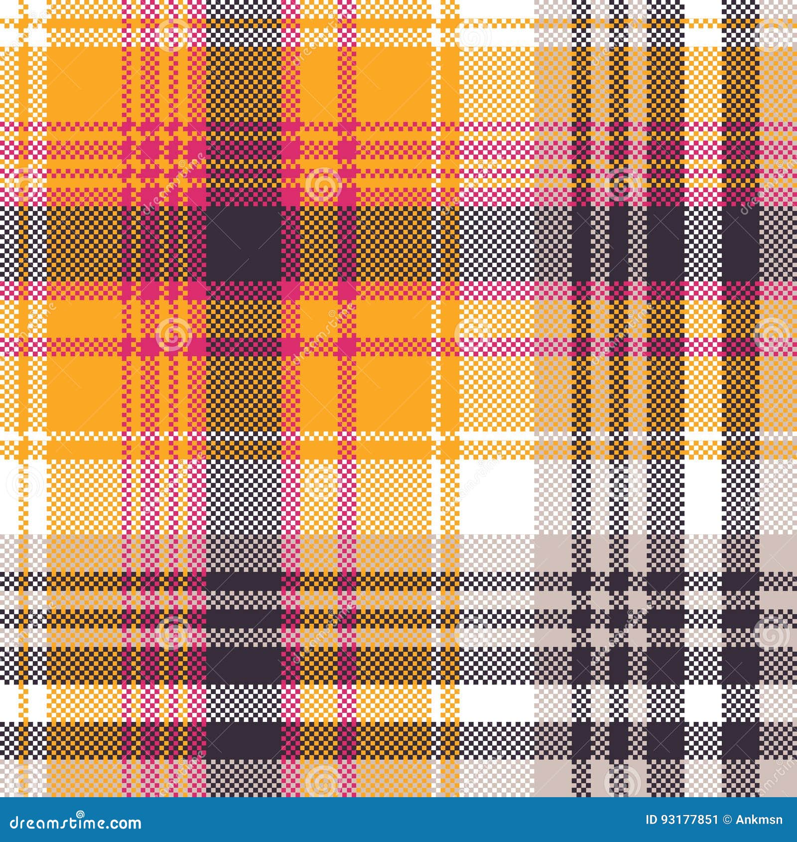 Orange White Pixel Seamless Fabric Texture Stock Vector - Illustration ...