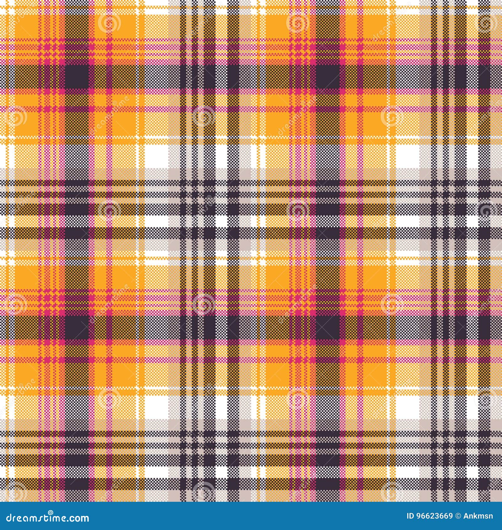 Orange White Pixel Seamless Fabric Texture Stock Vector - Illustration ...