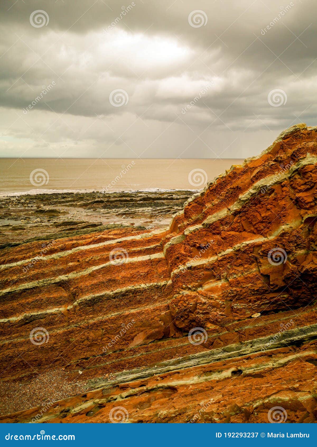 Orange and White Rock Layers, with Vivid Colors Stock Image - Image of ...