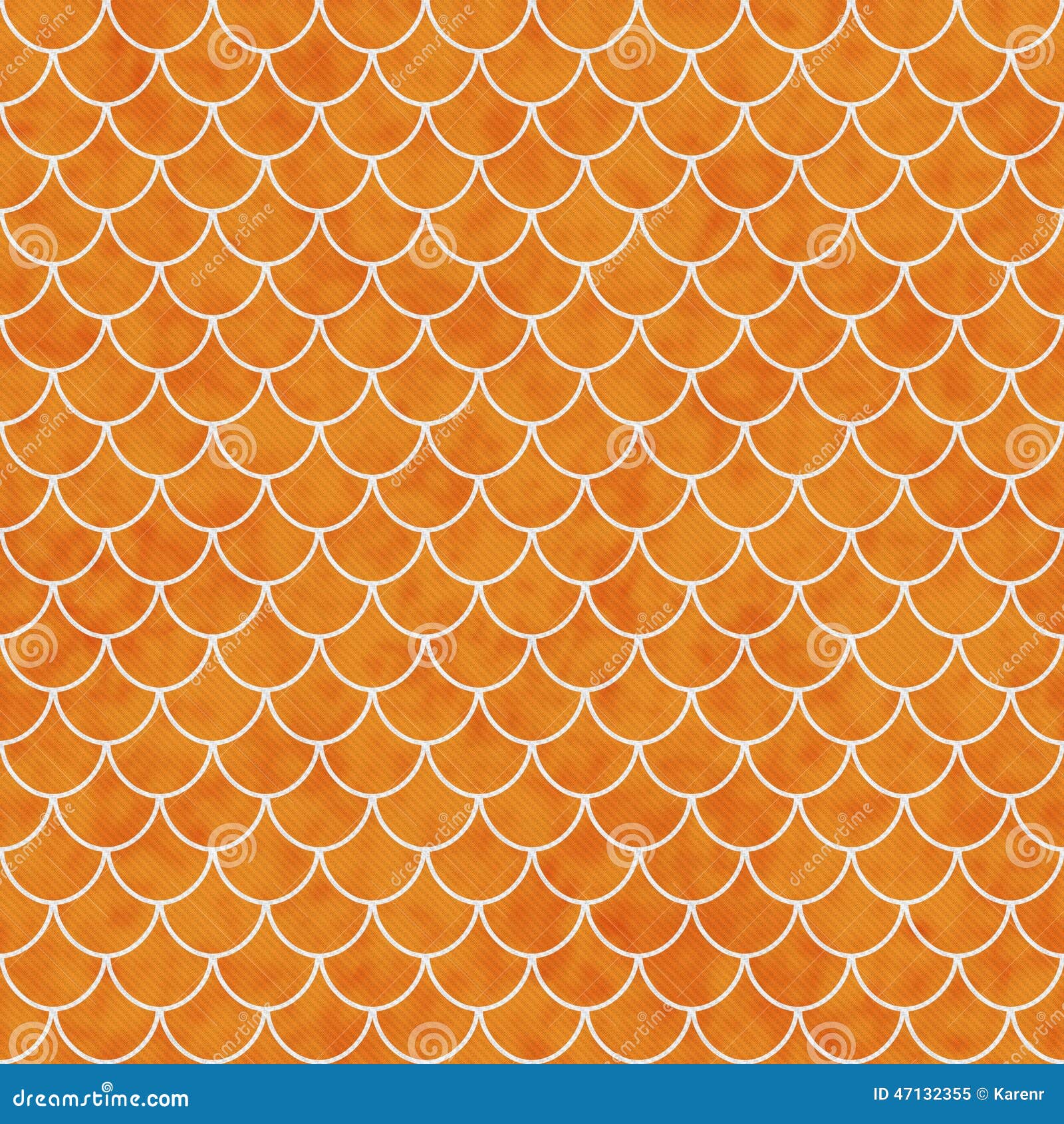 Orange and White Shell Tiles Pattern Repeat Background Stock Image ...