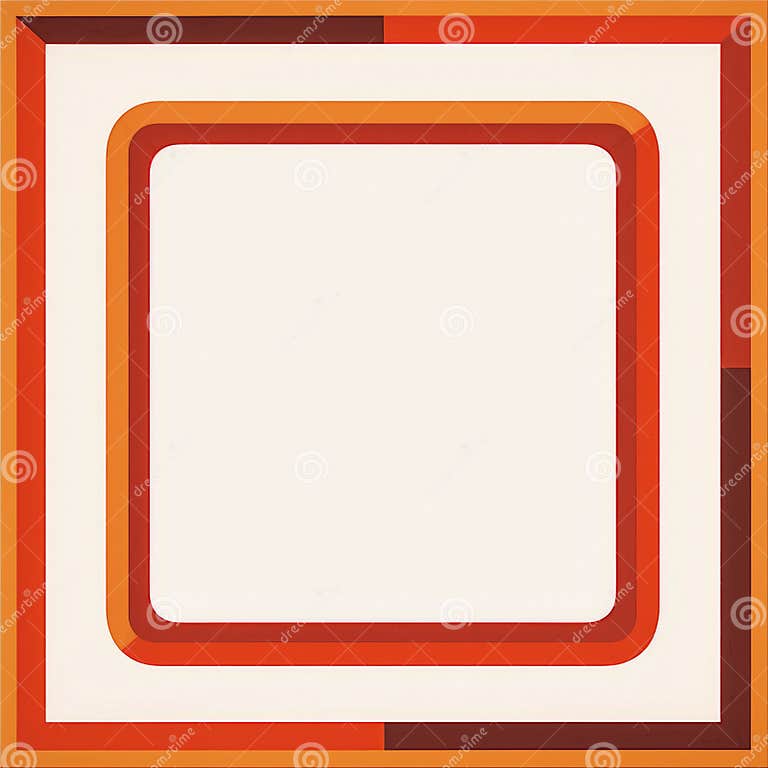 An Orange and White Square Frame with an Orange Border Stock ...