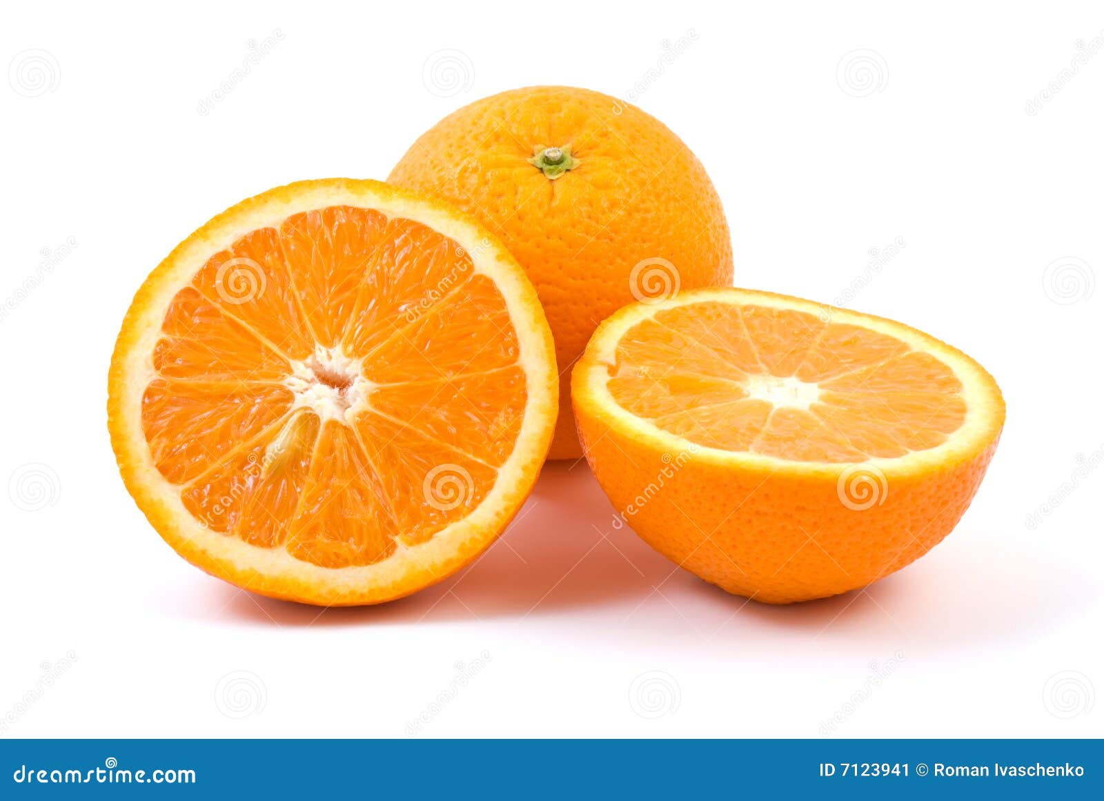 Orange. Whole and halves stock image. Image of citrus - 7123941