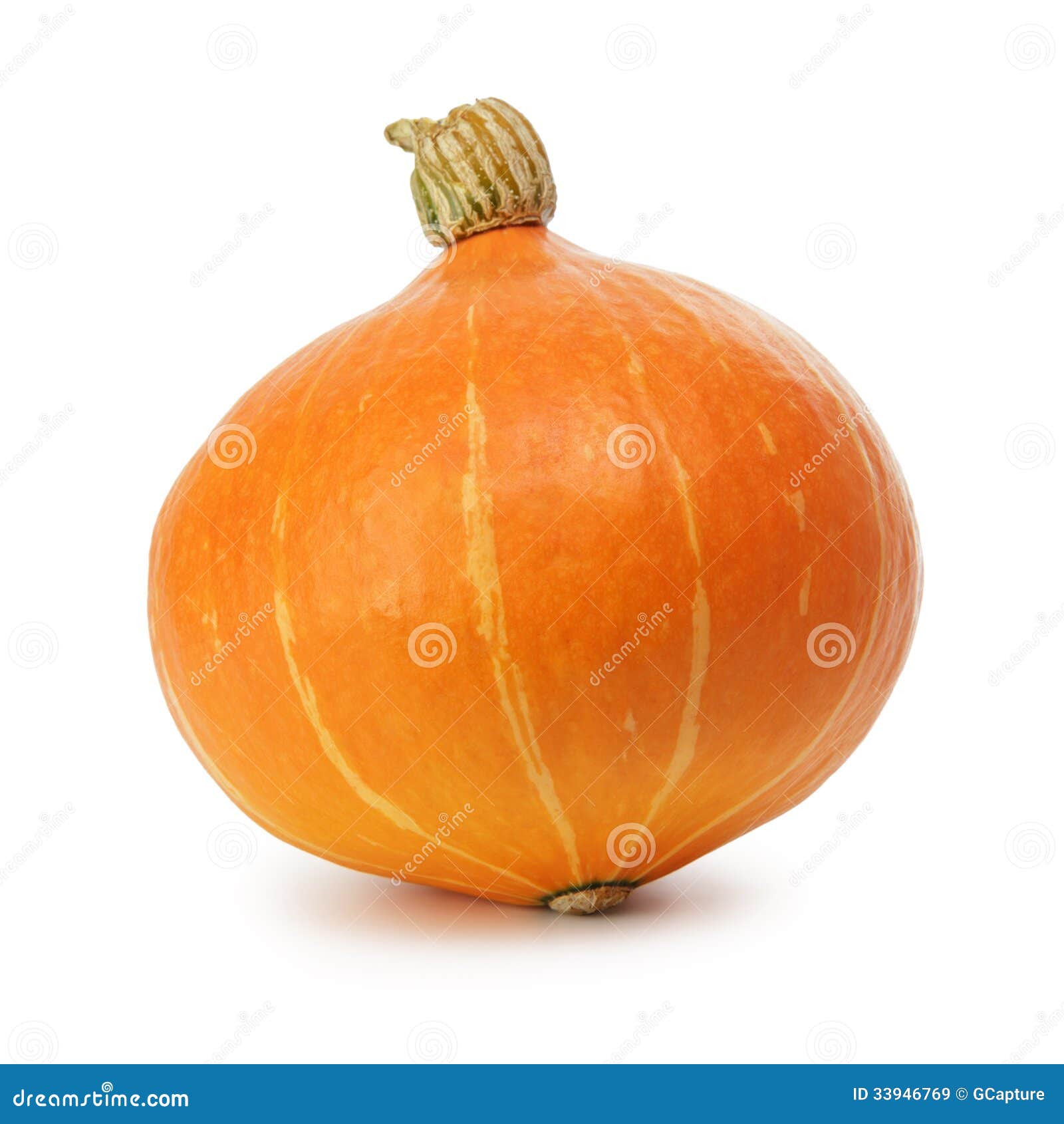 Orange Whole Striped Pumpkin Stock Image - Image of vegetarian, fall ...