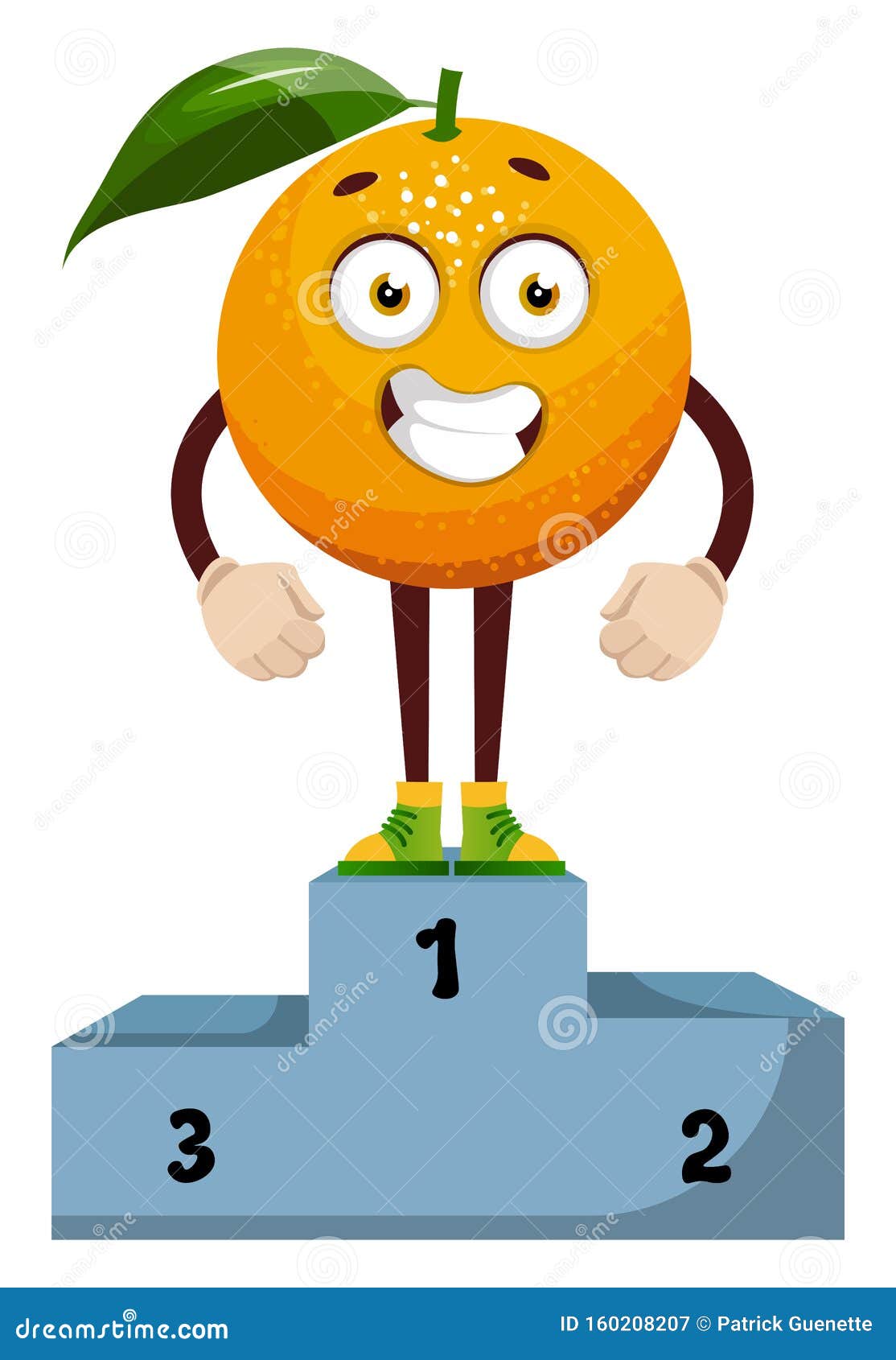 Orange on Winning Stage, Illustration, Vector Stock Vector ...