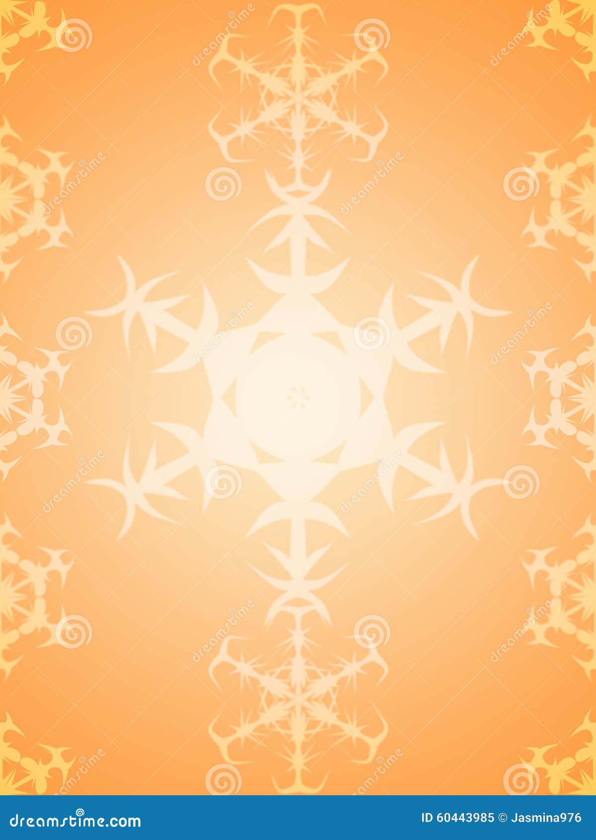 Orange Winter Holidays Background with White Snowflakes. Stock ...